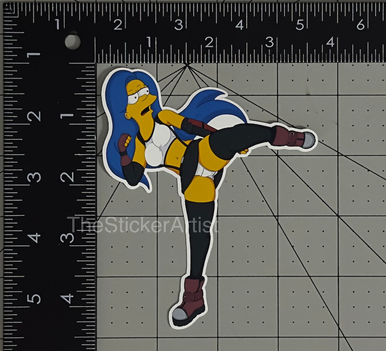 Marge Simpson Tifa Lockhart Cosplay the Simpsons Vinyl Sticker - Etsy