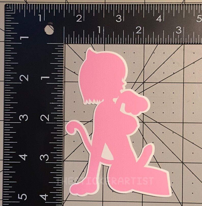 Neko Girl Futanari Shemale Two Vinyl Stickers Glossy Etsy