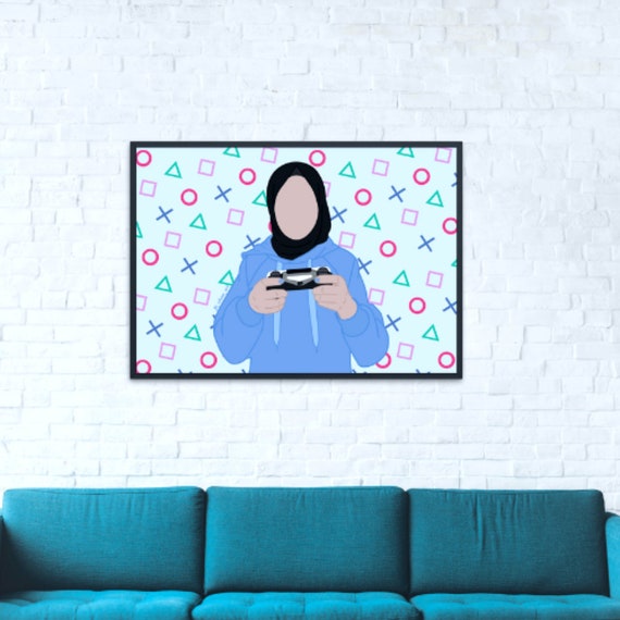 Gamer Hijabi Girl by Sihamjb Hijabi Girl Art Muslim Woman - Etsy