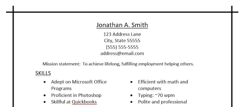 Modern Minimalist One-page Resume Template - Etsy