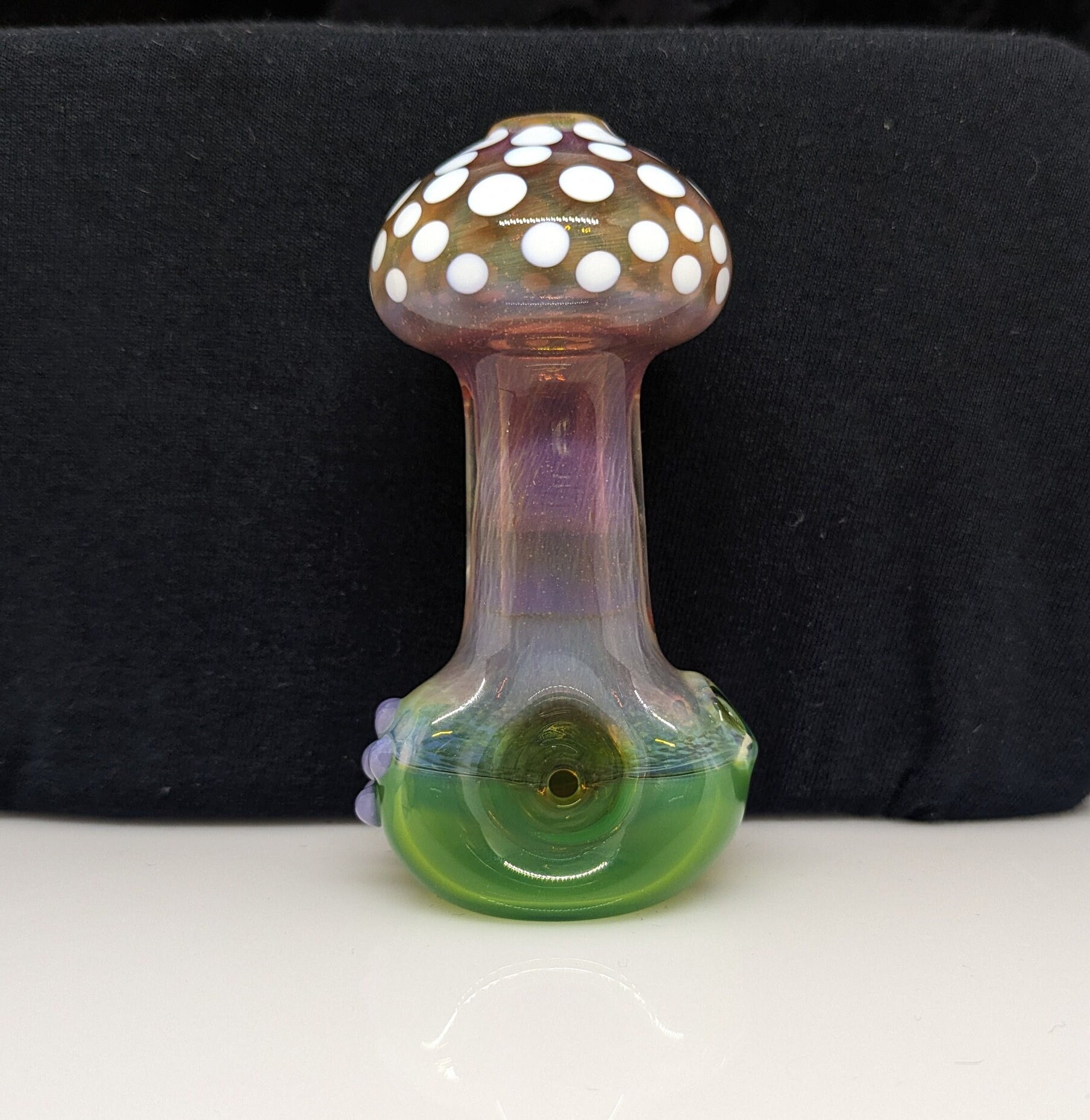 Silver Fumed Mushroom Glass Pipe Cute Glass Mushroom Pipe Made in USA ...