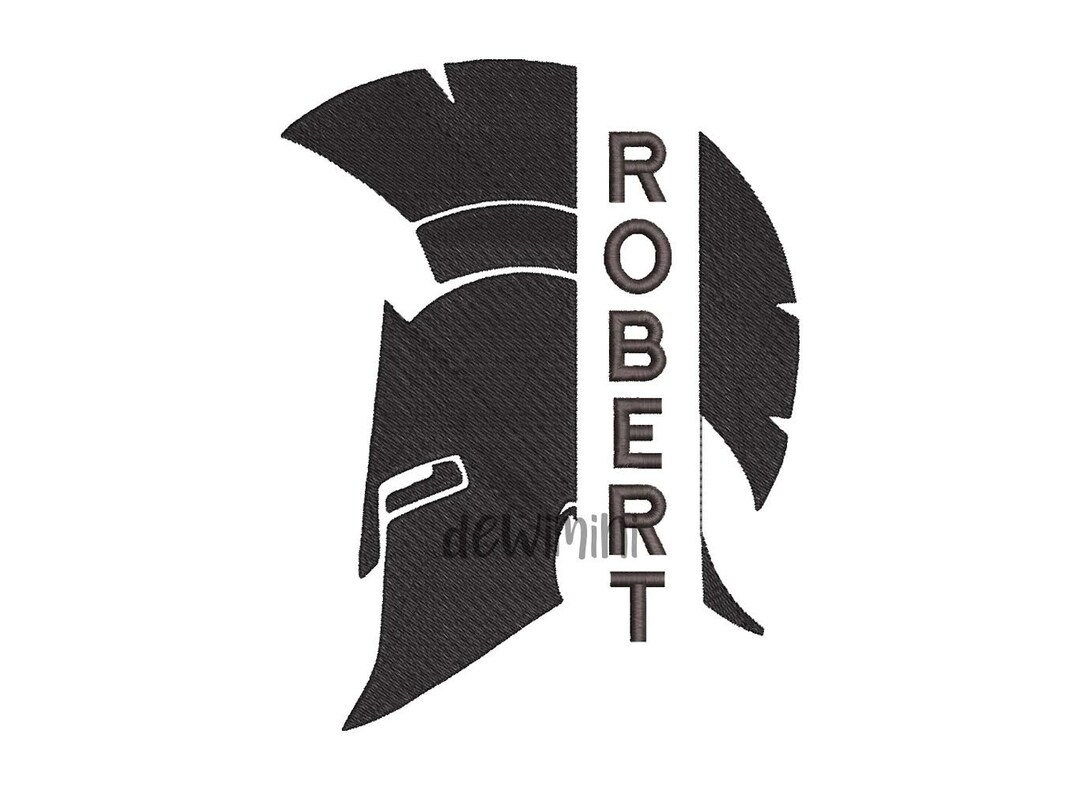 Spartan Split Name Embroidery Design, Spartan Helmet Silhouette ...