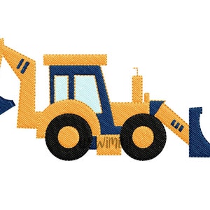Construction Bulldozer Embroidery Design, Digger Embroidery,excavator ...