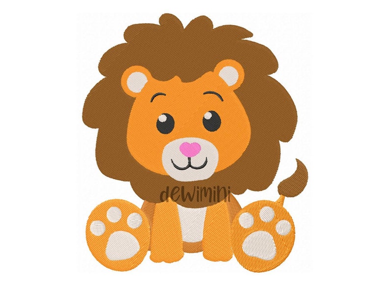Baby Lion Embroidery Design Safari Embroidery Design Animal - Etsy