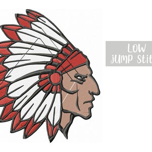 Indian Head Embroidery Design, Machine Embroidery Design, 5 Sizes - Etsy