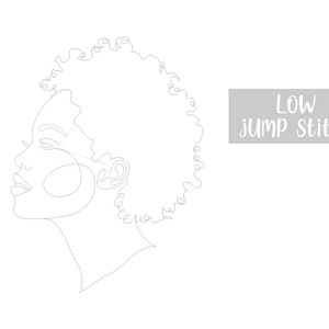 Afro Line Art Embroidery Design, Line Art Embroidery Design, Machine ...