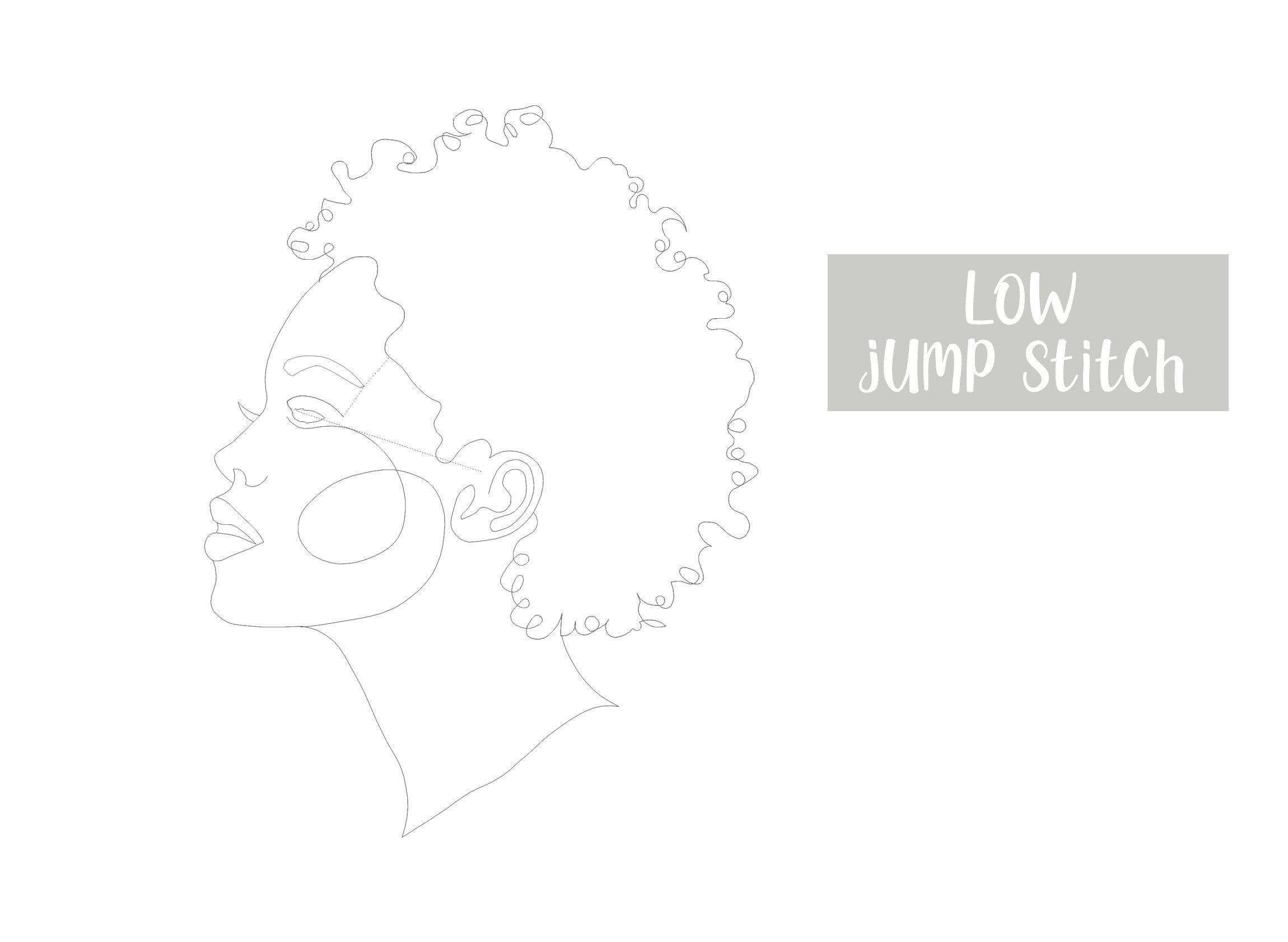Afro Line Art Embroidery Design Line Art Embroidery Design - Etsy