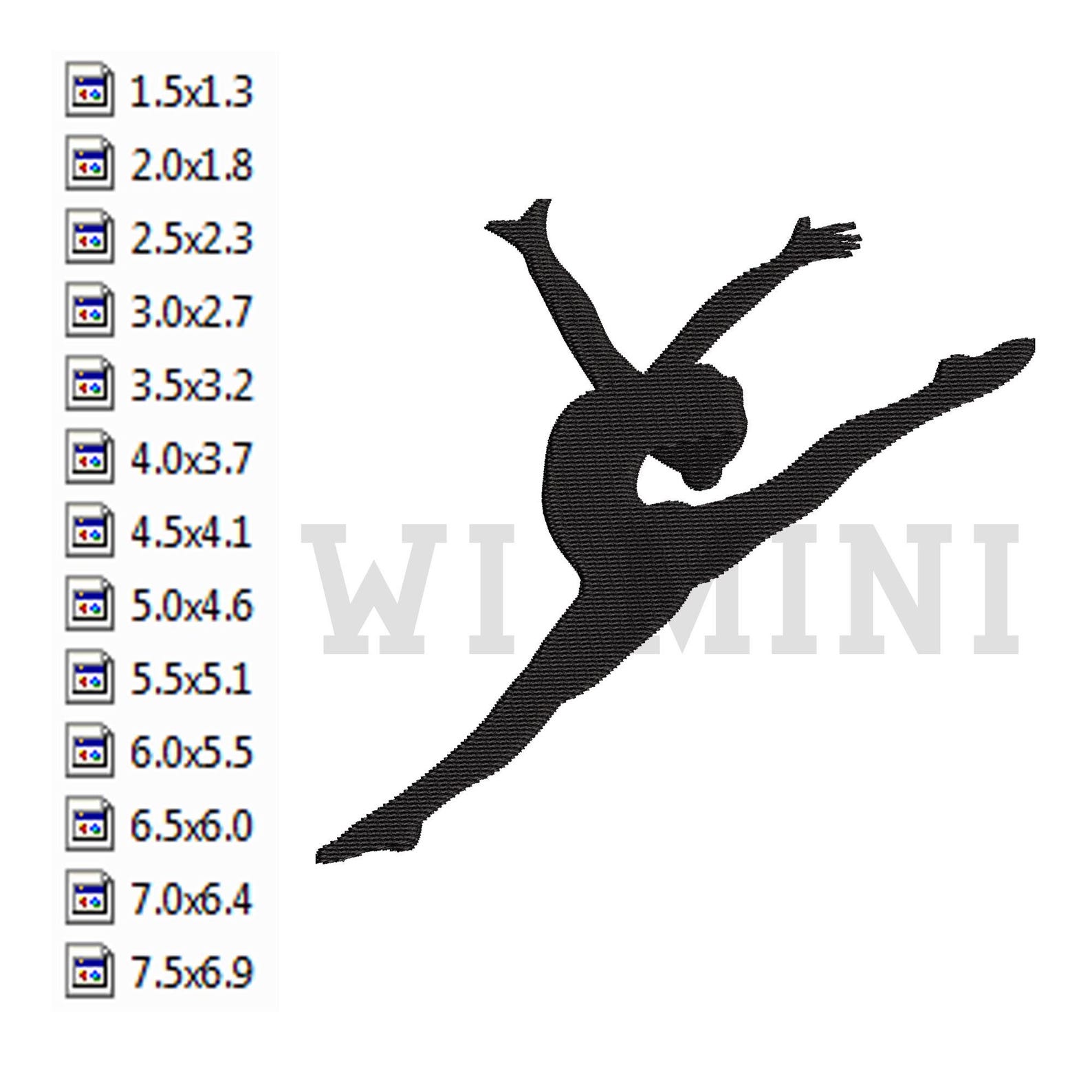 Dancer Embroidery Design, Mini Dancer, Silhouette Dance, Classical ...