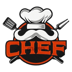 Chef Embroidery Design, Kitchen Embroidery Machine Designs, Cooking ...