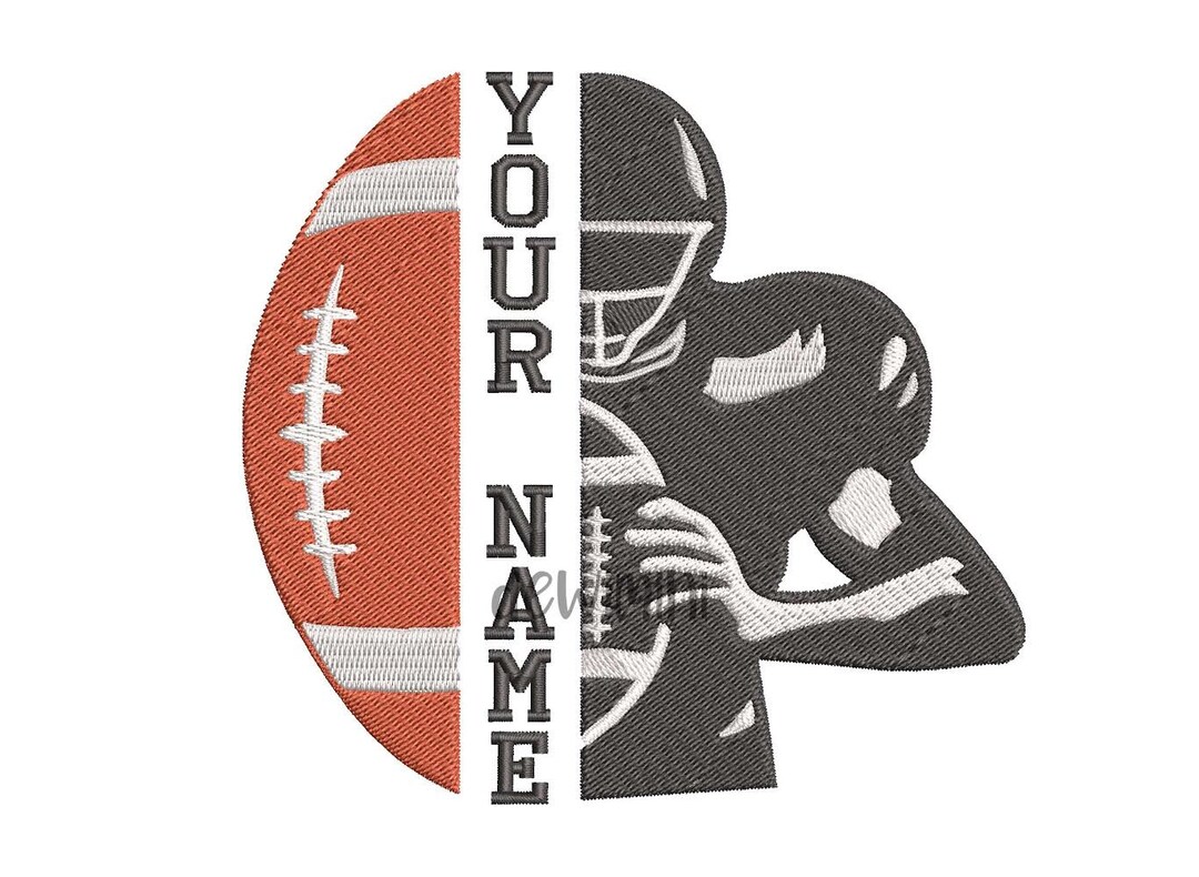 American Football Split Name Half Player Body, American Football ...