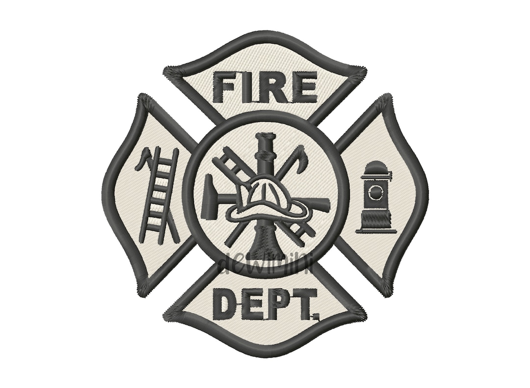 Fire Department Machine Embroidery Design, Maltese Cross Fire Dept ...