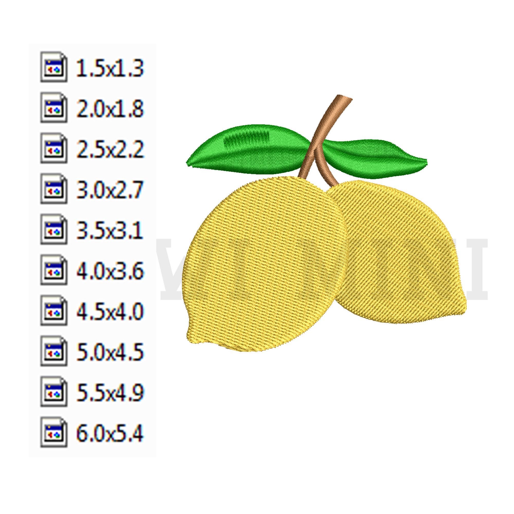 Lemon Machine Embroidery Design, Lemon Fill Stitch Embroidery Design ...