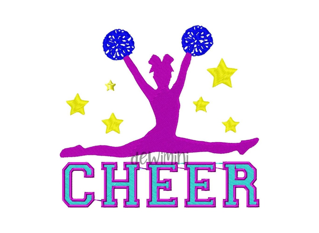 Cheerleader Cheer Sister Sports Embroidery Design, Cheer Leader Machine ...