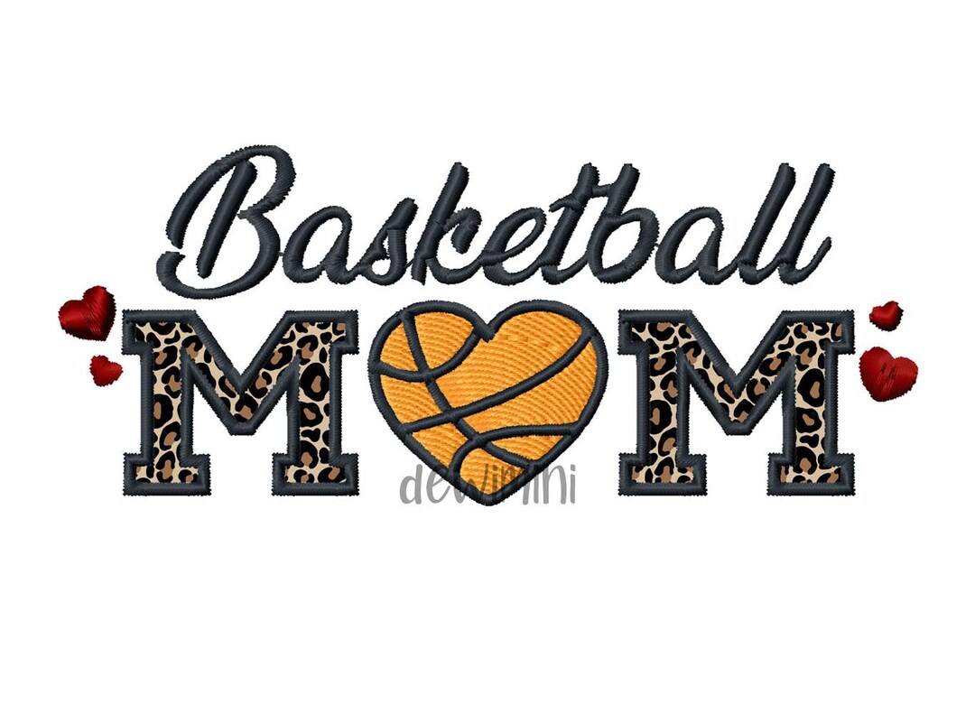 Basketball Mom Embroidery Design, Basketball Mom Applique Embroidery ...