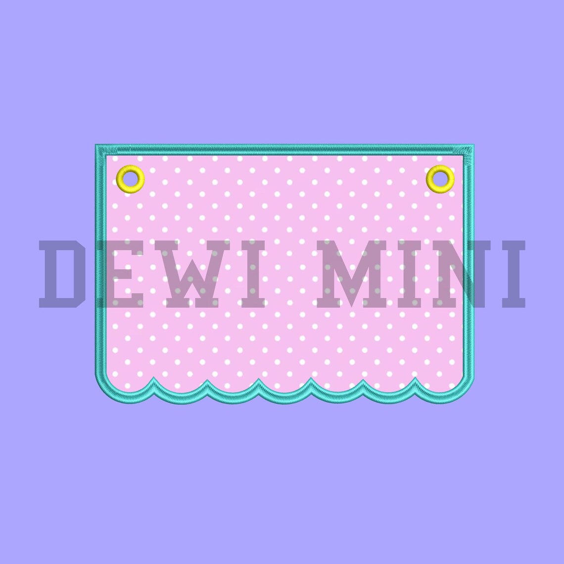 Scallop Banner Embroidery Design. Banner Applique Embroidery Design ...