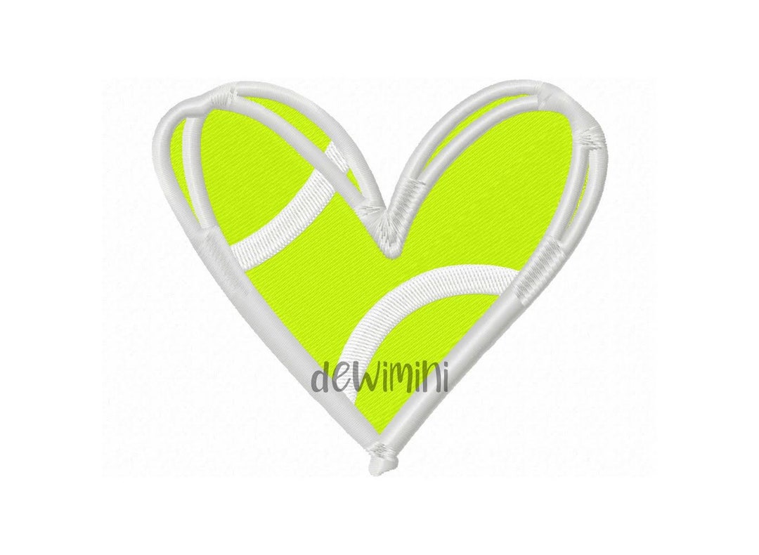 Tennis Heart Embroidery Design, Tennis Embroidery Design, Sport ...