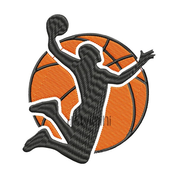 Basketball Embroidery Design - Etsy