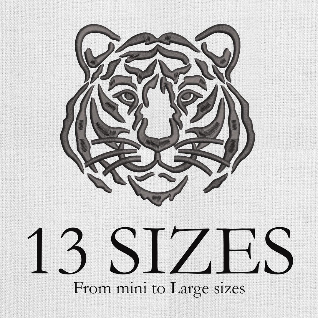 Tiger Embroidery Design. Tiger Silhouette. Mini Tiger. Tiger Design ...