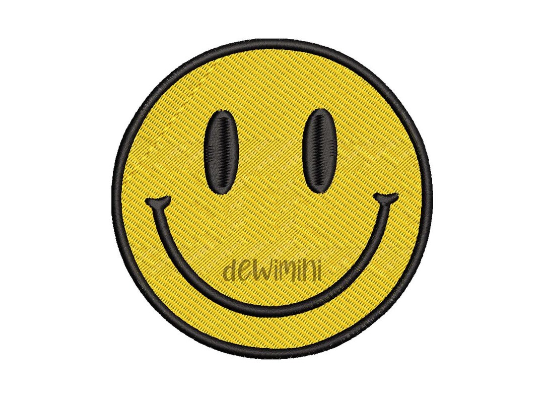 Emoji Emoticon Smiley Embroidery Design, Happy Face Machine Embroidery File, Machine Embroidery ...