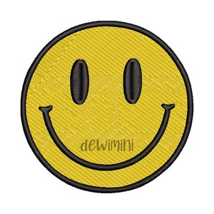 Emoji Emoticon Smiley Embroidery Design, Happy Face Machine Embroidery ...
