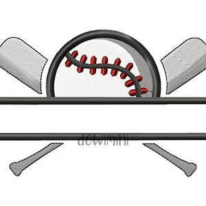 Split Baseball Embroidery Design, Split Baseball Embroidery Designs ...