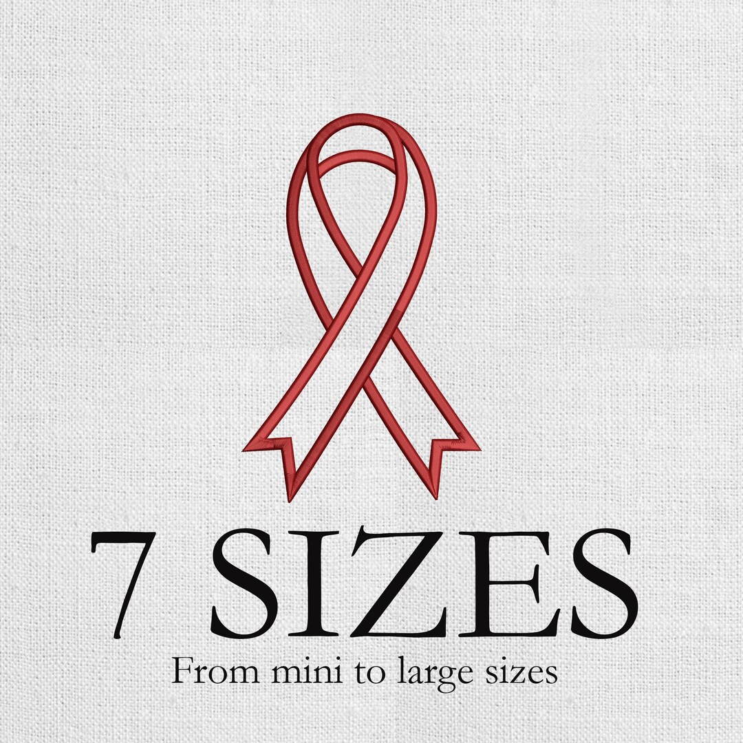 Cancer Awareness Ribbon Applique Design. Ribbon Embroidery Designs ...