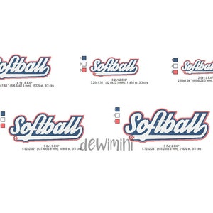 Softball Logo Embroidery Design, Baseball Embroidery Design, Sport ...