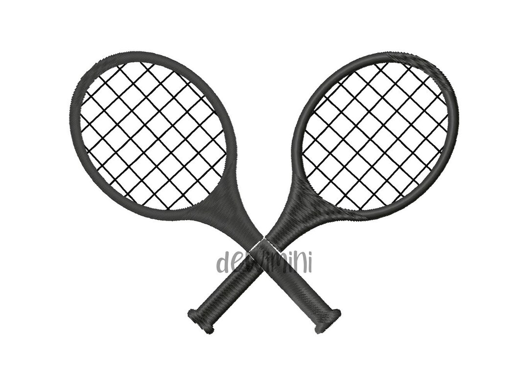 Tennis Rackets Machine Embroidery Design, Sport Embroidery Design ...