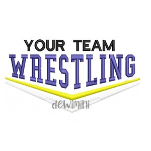 Wrestling Embroidery Design Custom With Purple Color, Wrestling ...
