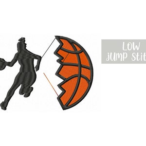 Basketball Embroidery Designs Girl Split Name, Split Basketball Girl ...