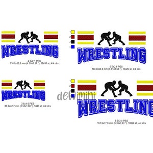 Wrestling Embroidery Design Custom Name, Wrestling Embroidery Design ...