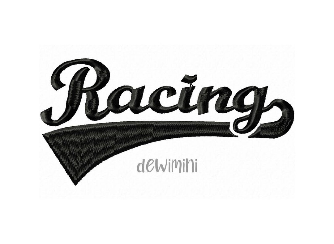Racing Retro Embroidery Design, Racing Embroidery Design, Formula ...