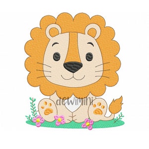 Cute Baby Lion Embroidery Design Safari Embroidery Design - Etsy
