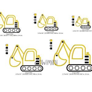 Excavator Applique Embroidery Designs, Digger Machine Embroidery ...