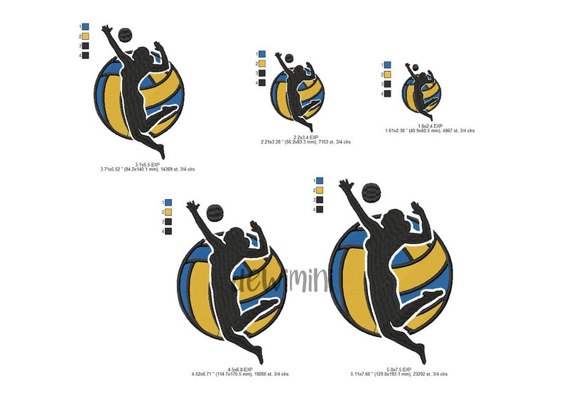 Volleyball Embroidery Designs, Volleyball Embroidery Patterns ...