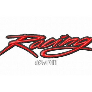 Racing Flag Word Embroidery Design, Racing Embroidery Design, Formula ...