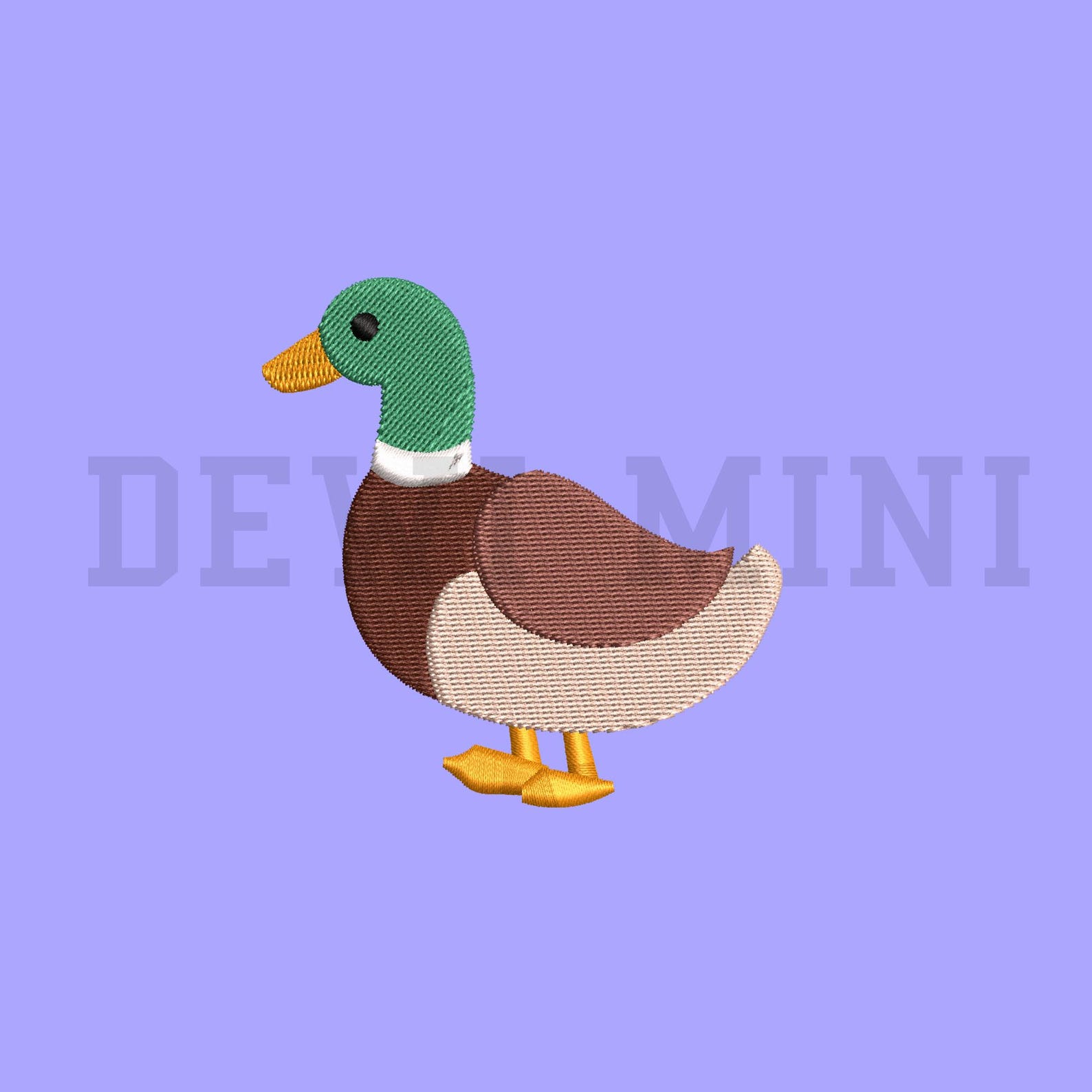 Mini Mallard Duck Machine Embroidery Design, Mini Duck Embroidery ...