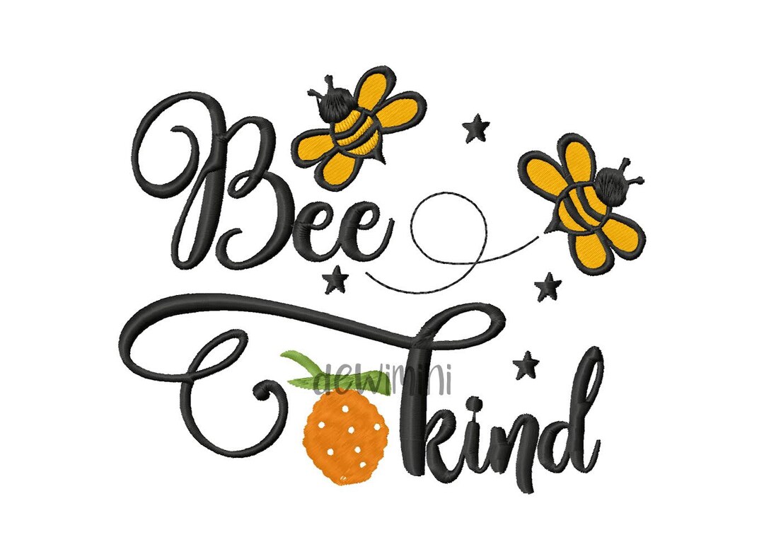 Bee Kind Embroidery Design, Animal Embroidery Design, Machine ...