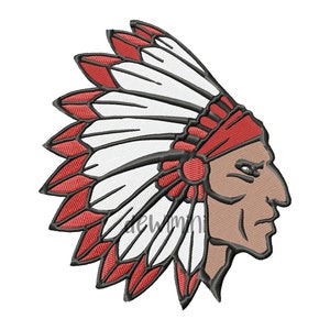 Indian Head Embroidery Design, Machine Embroidery Design, 5 Sizes - Etsy