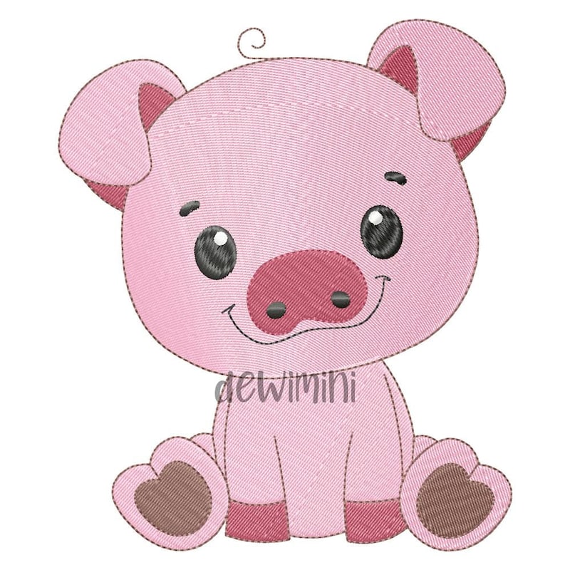 Pig Embroidery - Etsy