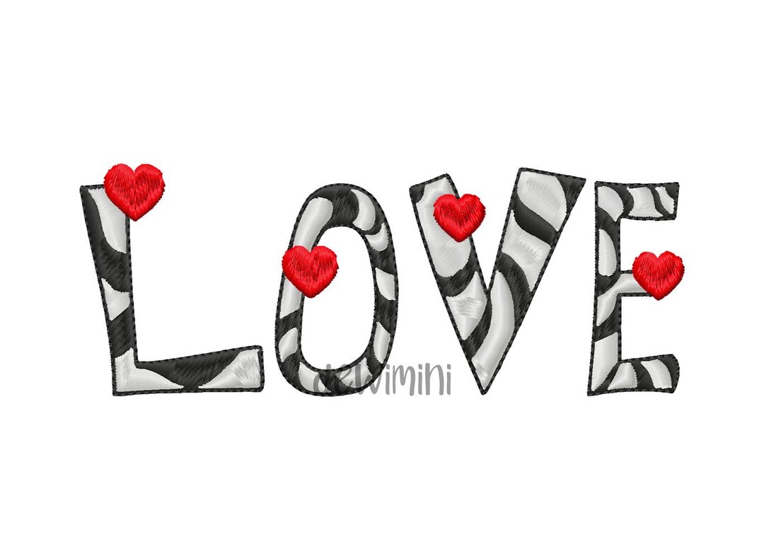 Love Embroidery Design, Love Embroidery File, Valentines Day Embroidery ...