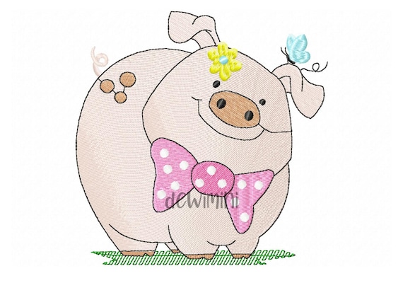 Pig Embroidery Design Embroidery Designs Machine Embroidery - Etsy