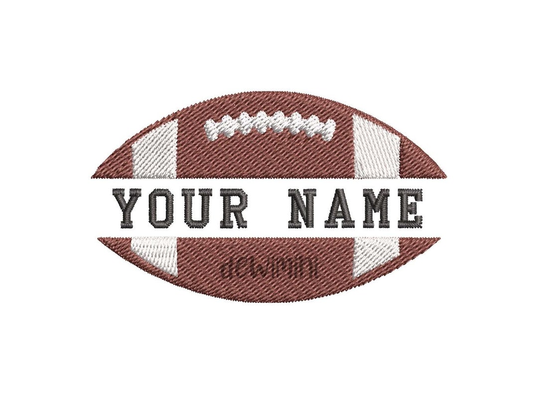 American Football Split Name Horizontal, Sport Embroidery Design ...