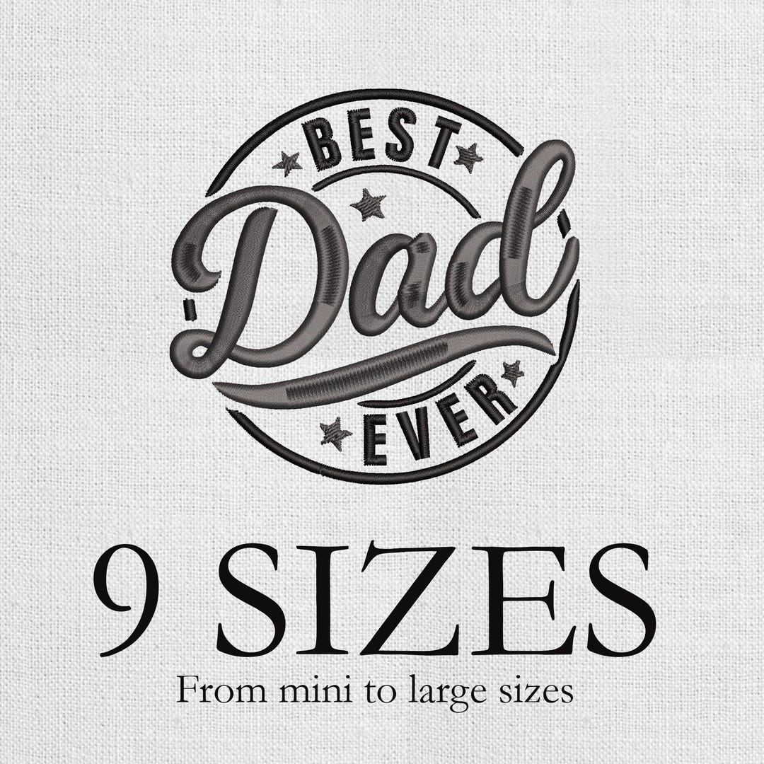 Father Embroidery Designs, Dad Embroidery Machine File, Mini Dad ...