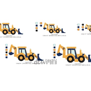 Construction Bulldozer Embroidery Design, Digger Embroidery,excavator ...