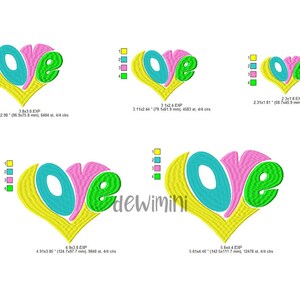 Love Embroidery Design, Valentines Day Embroidery Design, Cute ...