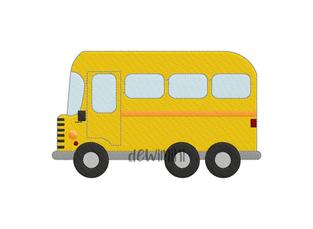 School Bus Embroidery Designs, Bus Embroidery Design, Machine ...