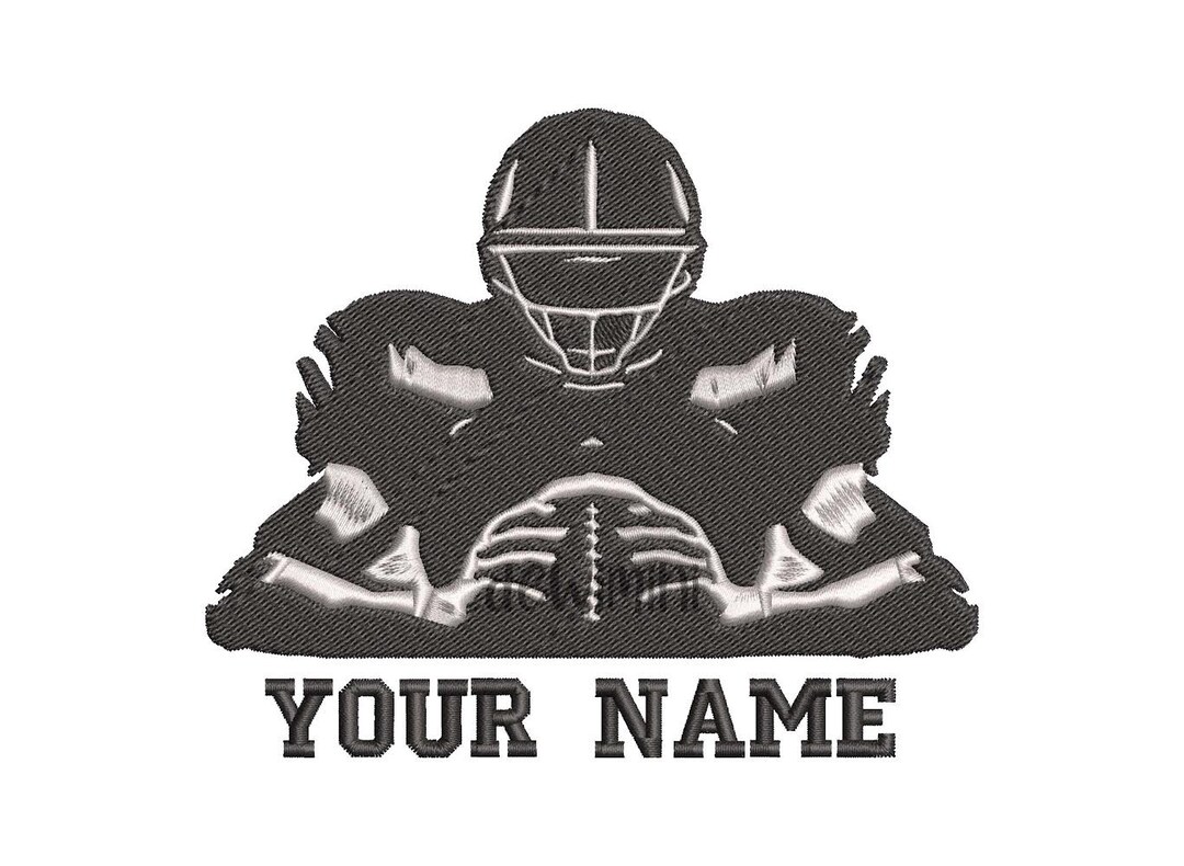 American Football Split Design for Your Name Embroidery, American ...