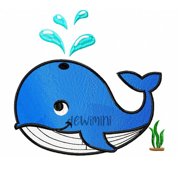 Whale Embroidery - Etsy