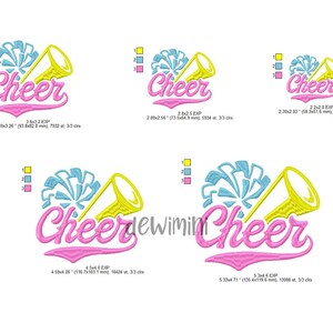Cheer Leader Machine Embroidery Design, Cheer Megaphone Machine ...
